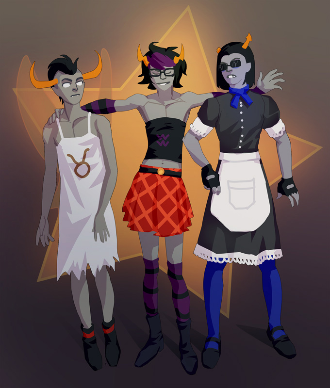 MSPA Booru - arm around shoulder captainbore crossdressing dream ghost ...