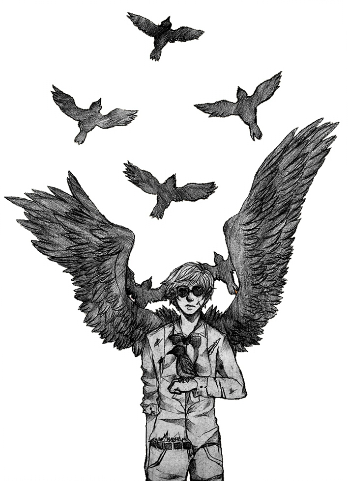 MSPA Booru - crows dave strider grayscale solo suit thecatprince | 47026