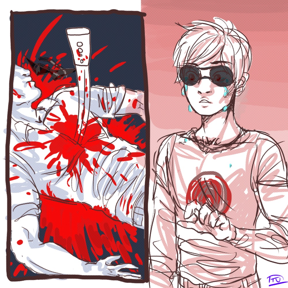 MSPA Booru - blood bro crying dave strider head out of frame homestuck ...