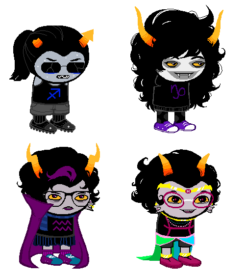 MSPA Booru - equius zahhak eridan ampora feferi peixes gamzee makara ...