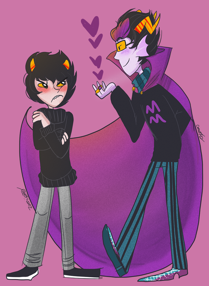 MSPA Booru - 2012 arms crossed blush eridan ampora fullres heart karkat ...