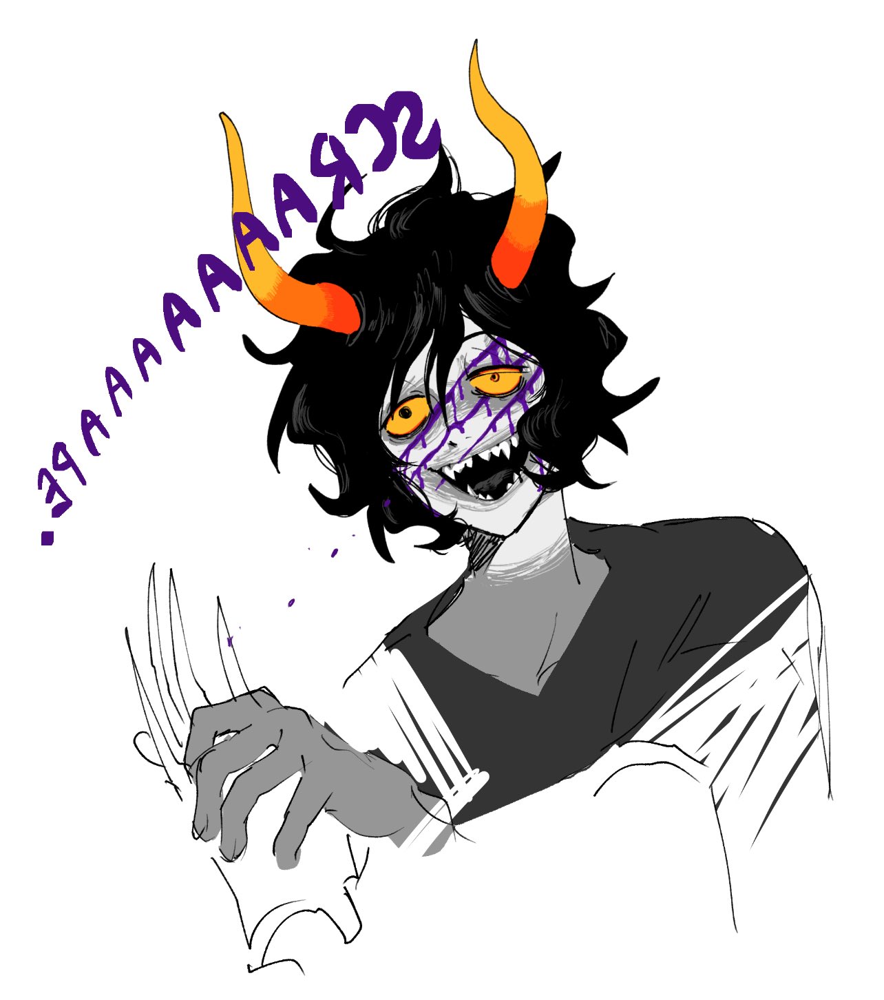 MSPA Booru - 2025 action claws blood fullres gamzee makara head out of ...