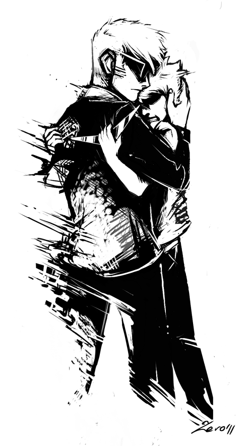 MSPA Booru - alpha dave dirk strider grayscale hug no glasses zero | 109917