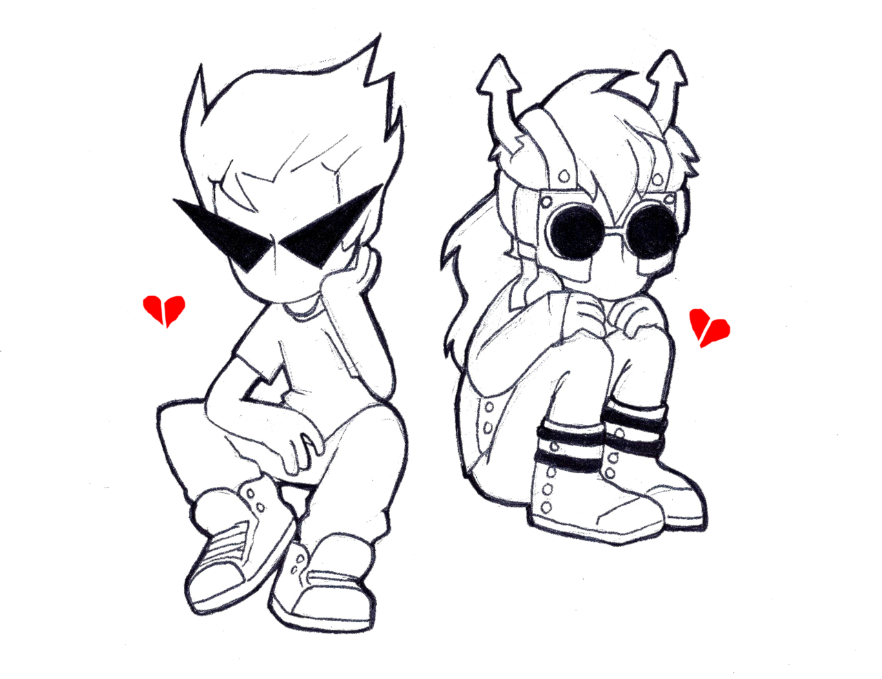 MSPA Booru - broblerones dancestors dirk strider heart highlight color ...