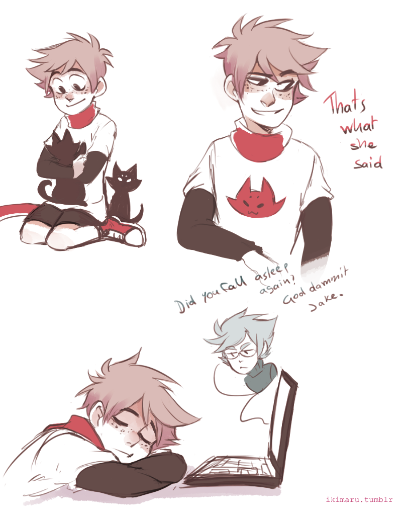 MSPA Booru - 2015 casual cats computer dirk strider freckles fullres ...