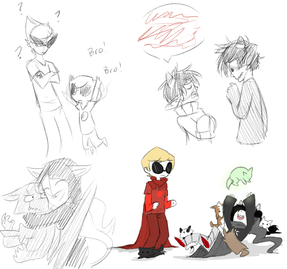 MSPA Booru - art dump bec noir cats dancestors dave strider dirk ...