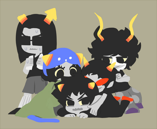 MSPA Booru - equius zahhak gamzee makara hug karkat vantas lapiny ...