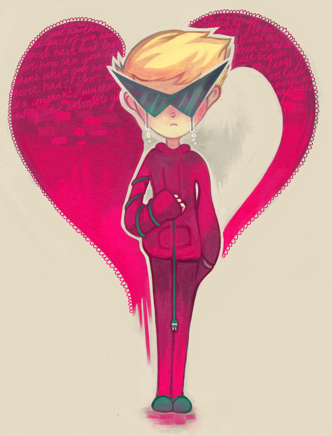 MSPA Booru - aspect symbol crying dirk strider heart aspect solo text v ...