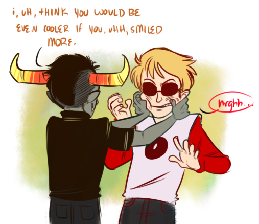 MSPA Booru - back angle dave strider ludafruit red baseball tee tavros ...