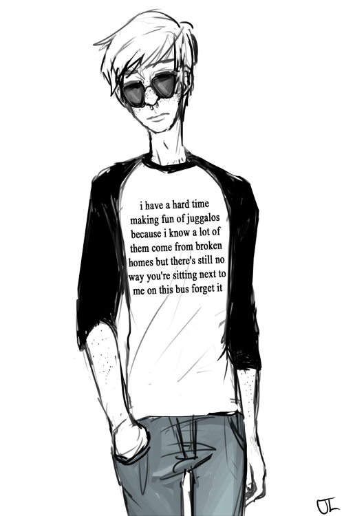 MSPA Booru - batkind dave strider grayscale solo | 89652