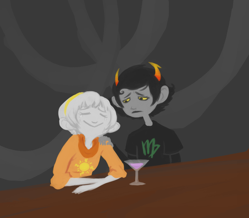 MSPA Booru - alcohol cocktail glass crying drunk rose godtier kanaya ...