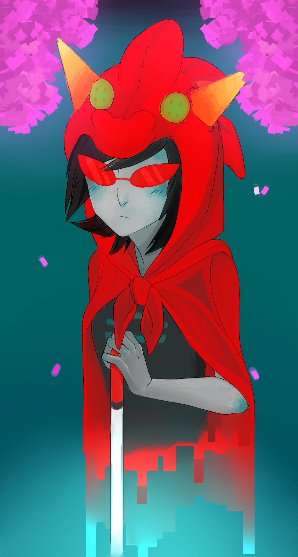 MSPA Booru - dragon cape huge omkim solo terezi pyrope walking cane ...