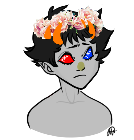 MSPA Booru - 2013 flower crown flowers headshot no glasses no shirt ...