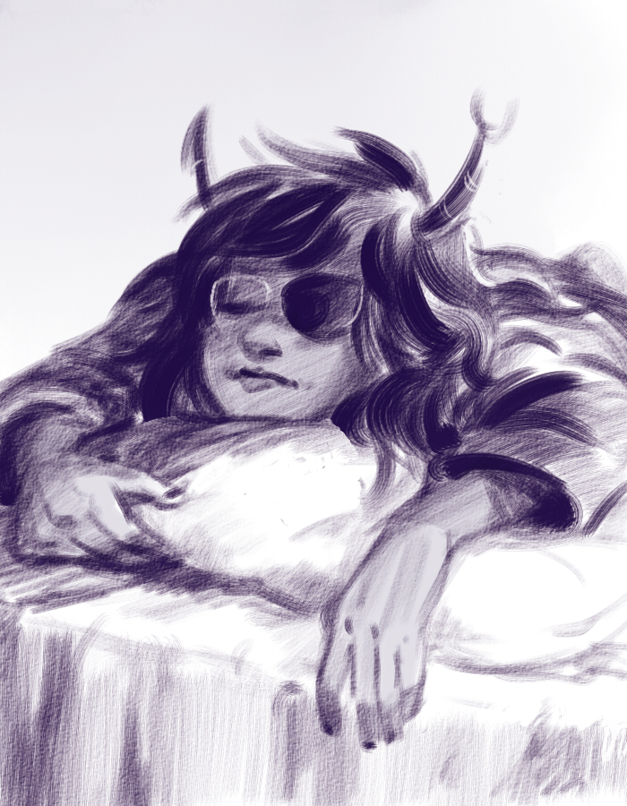 MSPA Booru - monochrome on stomach paperseverywhere sleeping solo ...