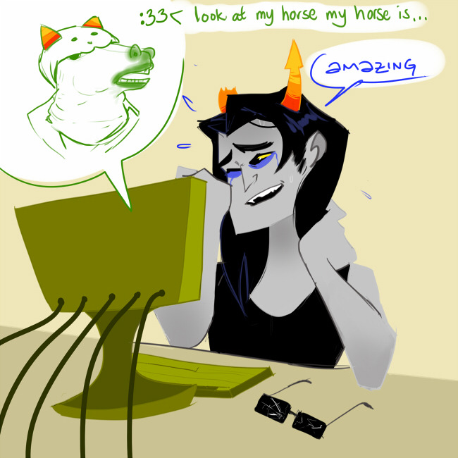 MSPA Booru - 2013 amazing horse cat hat computer crying equius zahhak ...