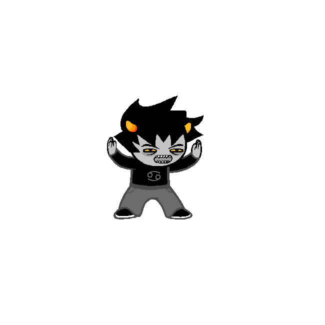 MSPA Booru - 2016 animated flash asset karkat vantas solo sprite mode toastyhat transparent | 160026