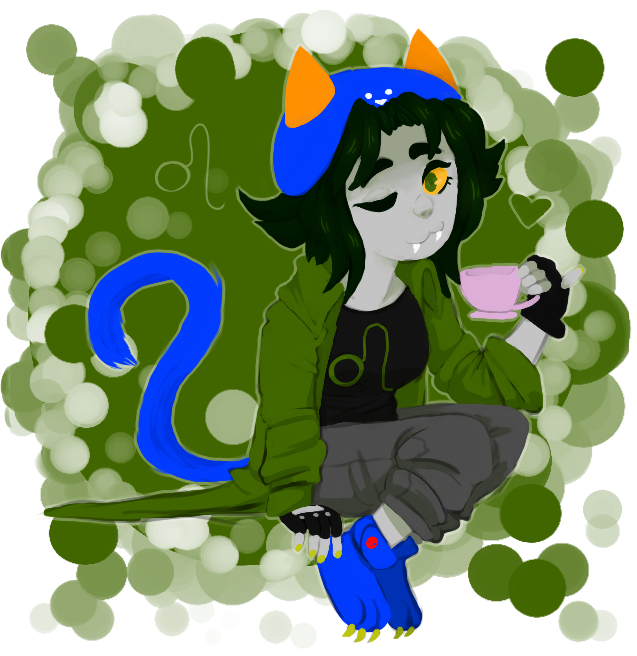 MSPA Booru - beverage heart knightlystride nepeta leijon sitting solo ...