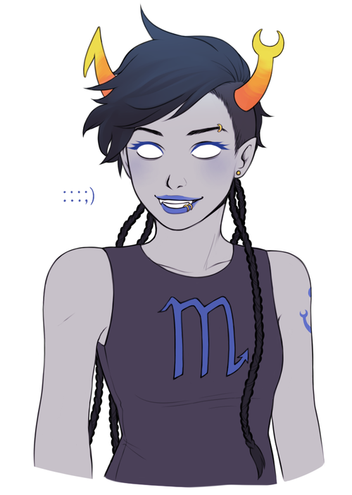 MSPA Booru - eunnieboo headshot solo vriska's punk outfit vriska serket ...
