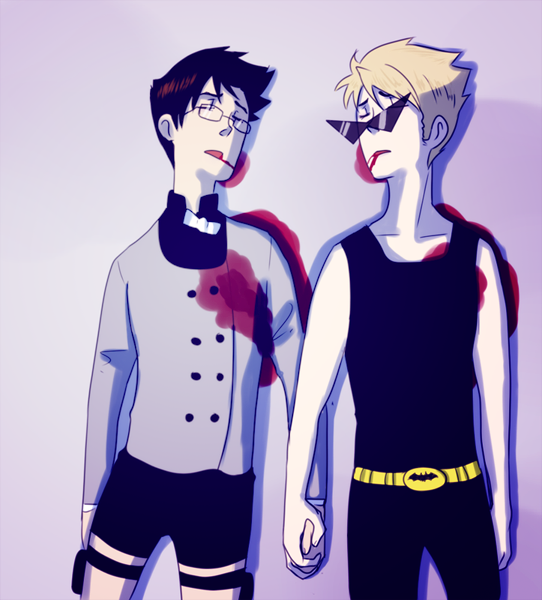 MSPA Booru - blood dirk strider holding hands jake english my-friend ...