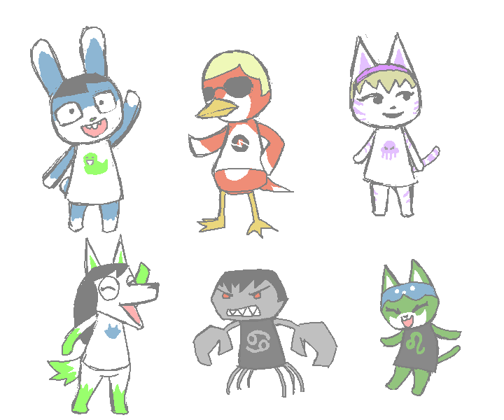 MSPA Booru - 2013 animal crossing animalstuck beta kids cat hat cats ...