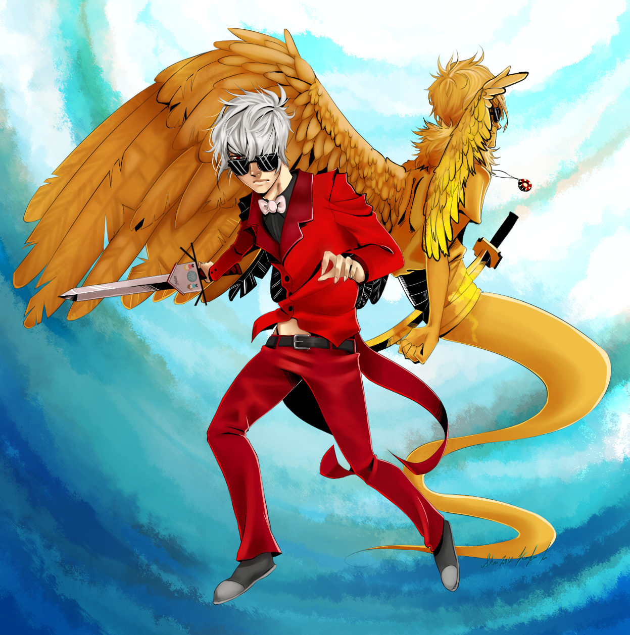 MSPA Booru - dave strider davesprite red plush puppet tux sprite | 61168