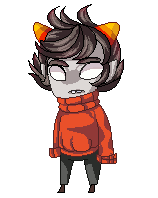 MSPA Booru - animated chibi dancestors dream ghost kankri vantas pixel solo starkles | 38607