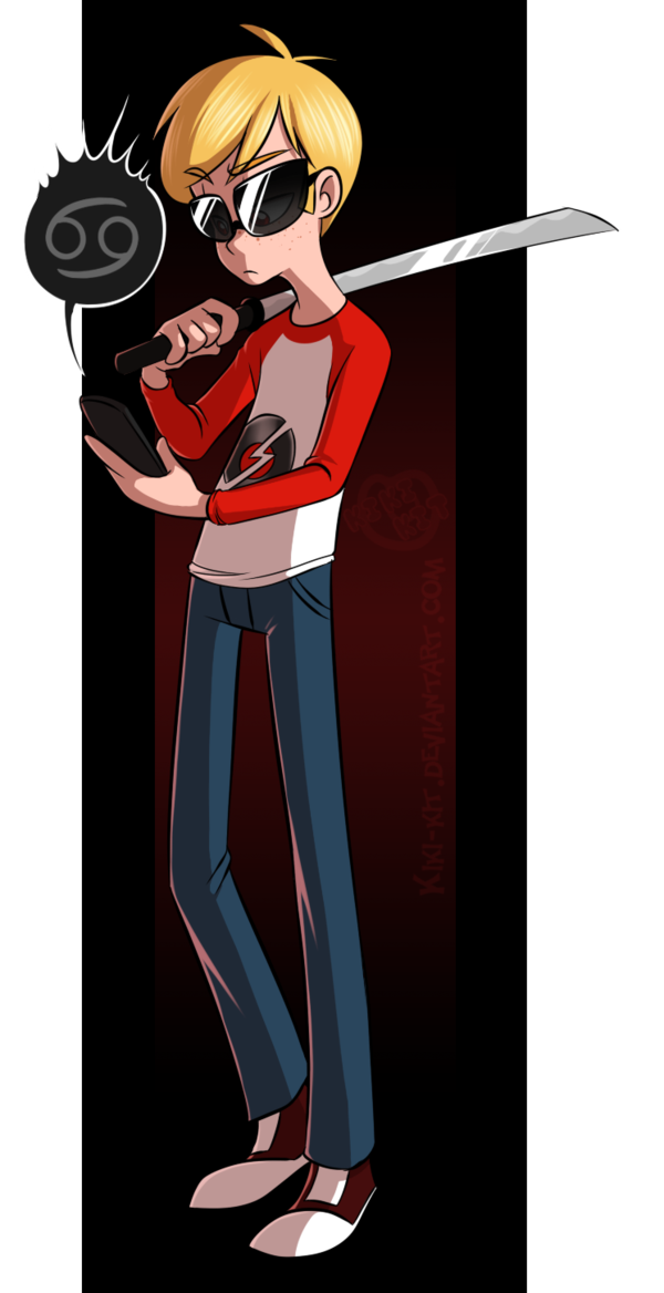 MSPA Booru - dave strider freckles katana kiki-kit red baseball tee ...