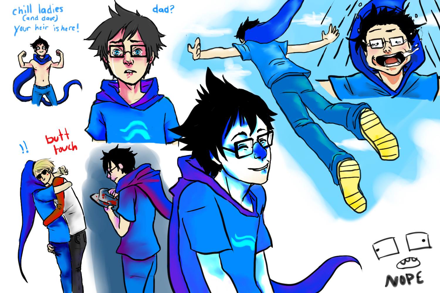 MSPA Booru - art dump bina blood crying dave strider godtier hammertime ...