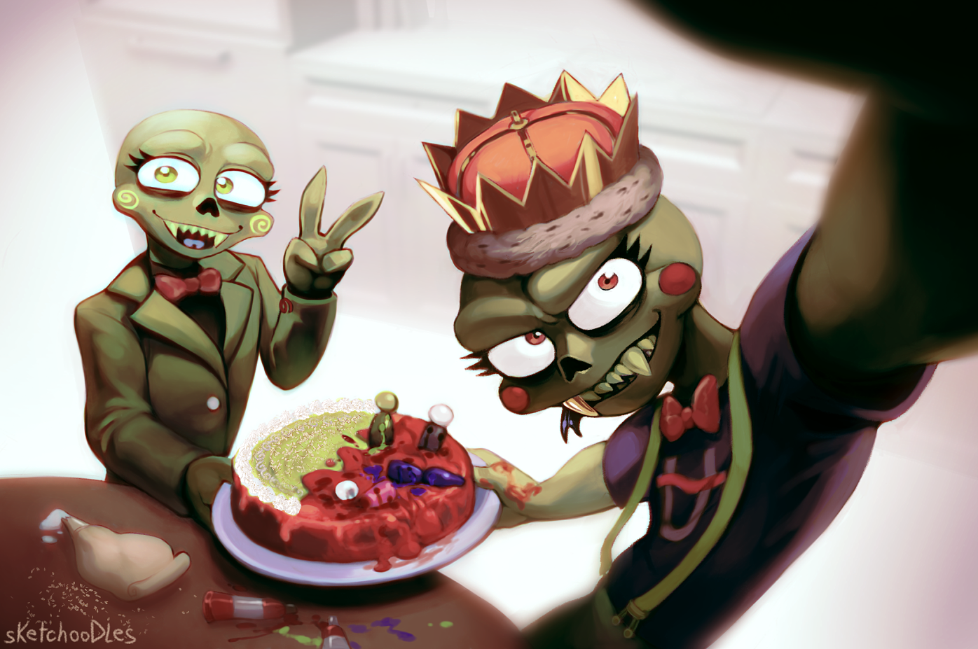 MSPA Booru - 2021 cake caliborn calliope cherubim claymode crown food ...