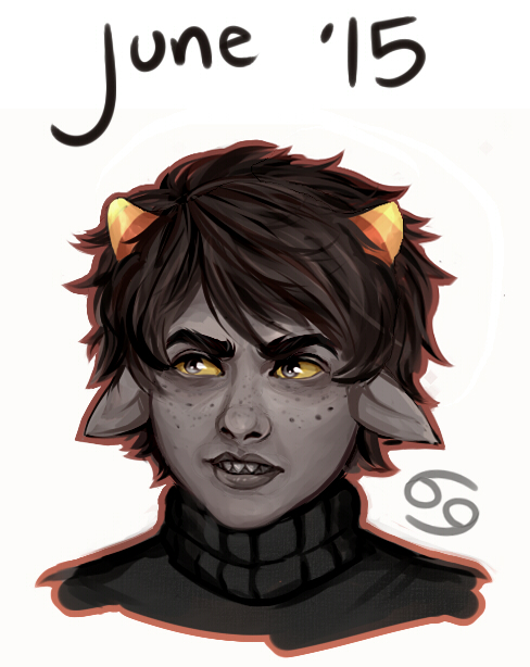 MSPA Booru - headshot karkat vantas kingdaume solo zodiac symbol | 156584