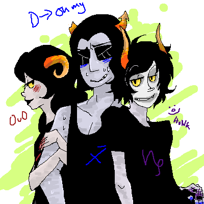 MSPA Booru - :o) aradia megido arm in arm blush equius zahhak gamzee ...