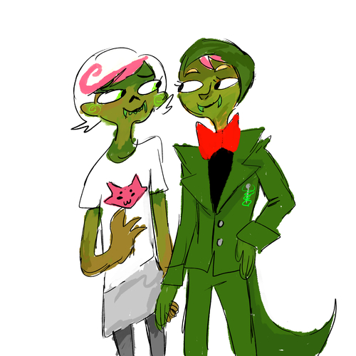 MSPA Booru - calliope clothingswap holding hands palerom redrom roxy ...