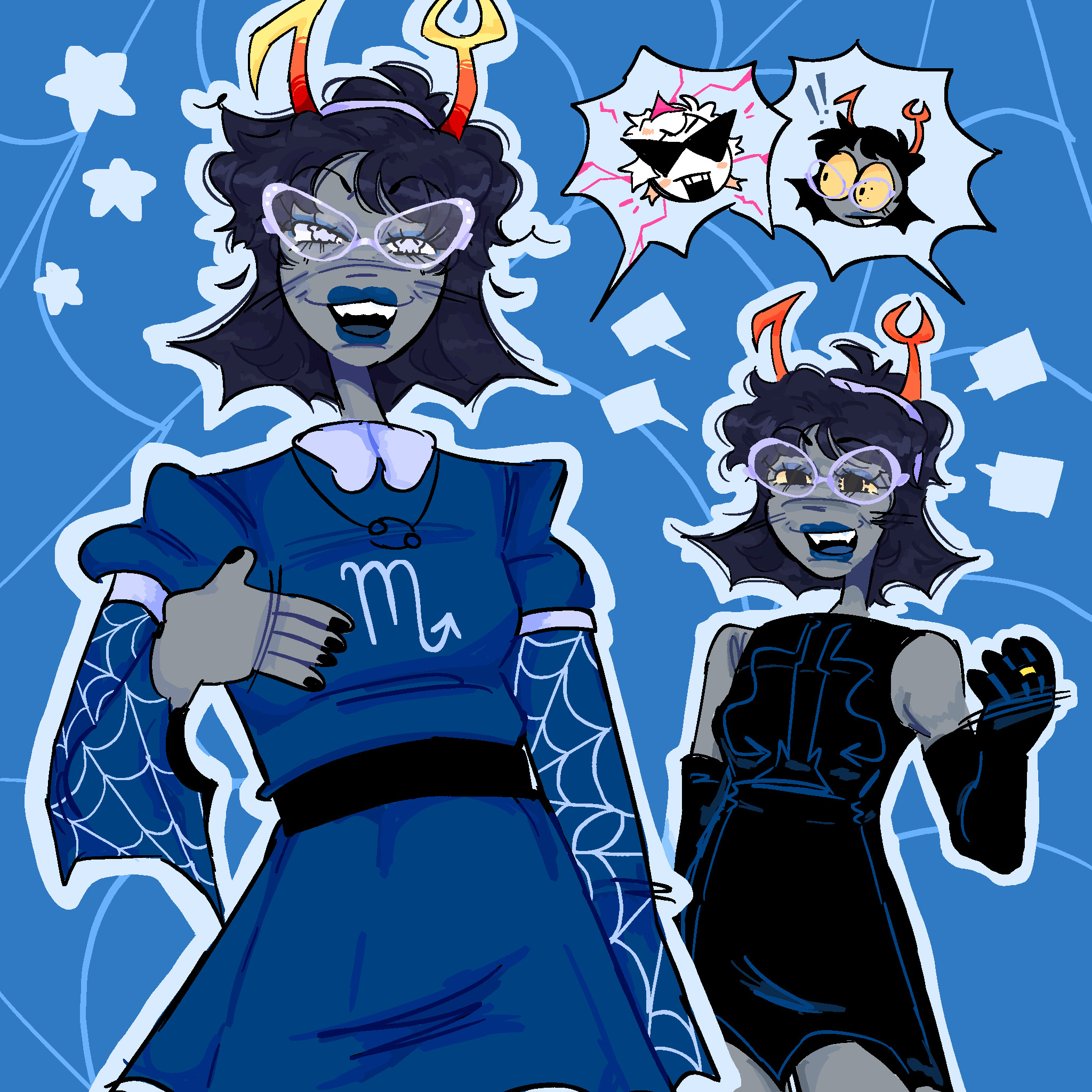 MSPA Booru - aranea serket dancestors dirk strider dream ghost mindfang ...