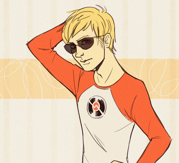 MSPA Booru - areu dave strider red baseball tee solo | 95396
