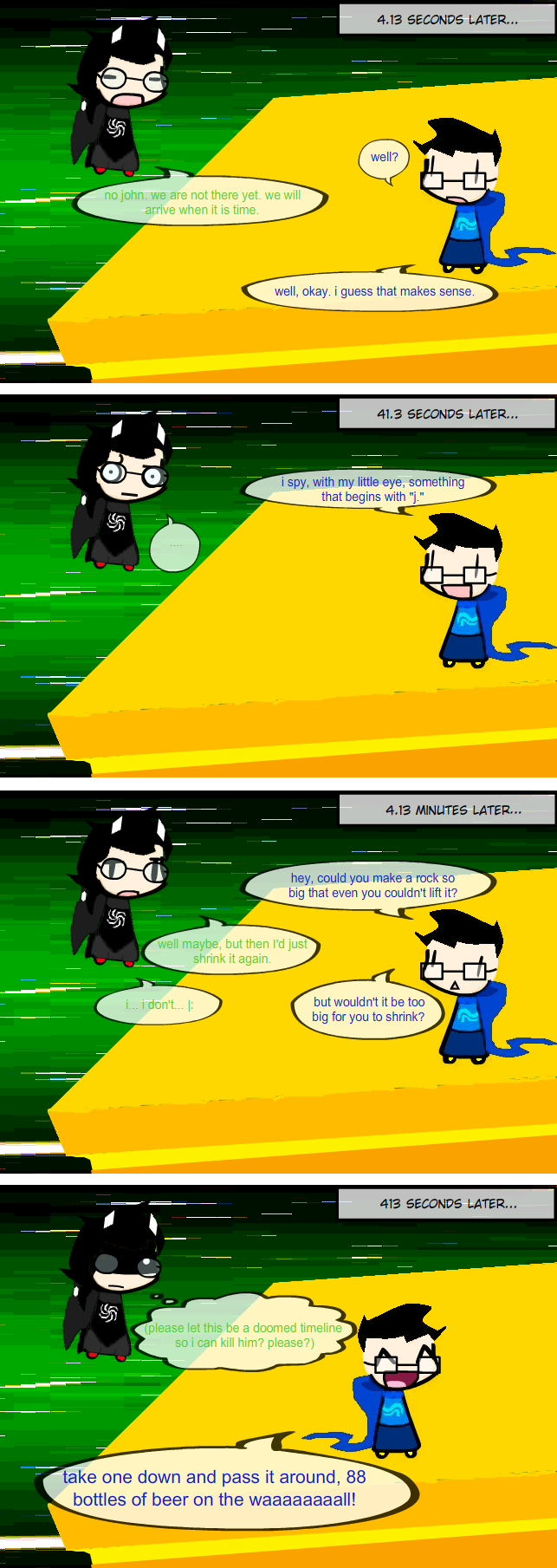 MSPA Booru - carapacian battleship comic dogtier godtier heir jade harley john egbert meme ...