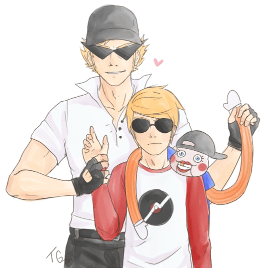 MSPA Booru - animated bro dave strider heart lil cal red baseball tee ...