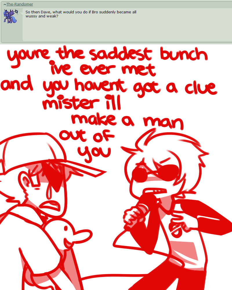 MSPA Booru - 2011 ask ask-dave bro crossover crying dave strider disney ...