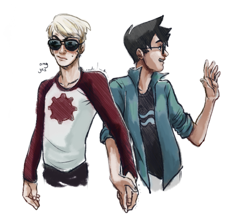 MSPA Booru - bina dave strider hammertime holding hands john egbert ...
