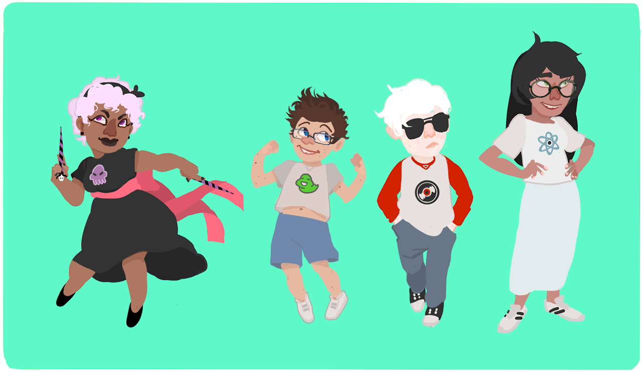 MSPA Booru - beta kids black squiddle dress chibi dave strider freckles ...