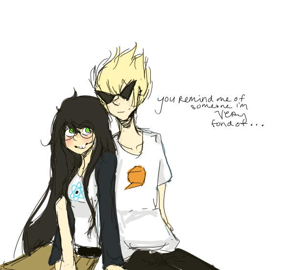 MSPA Booru - arm around shoulder dirk strider jade harley shipping ...