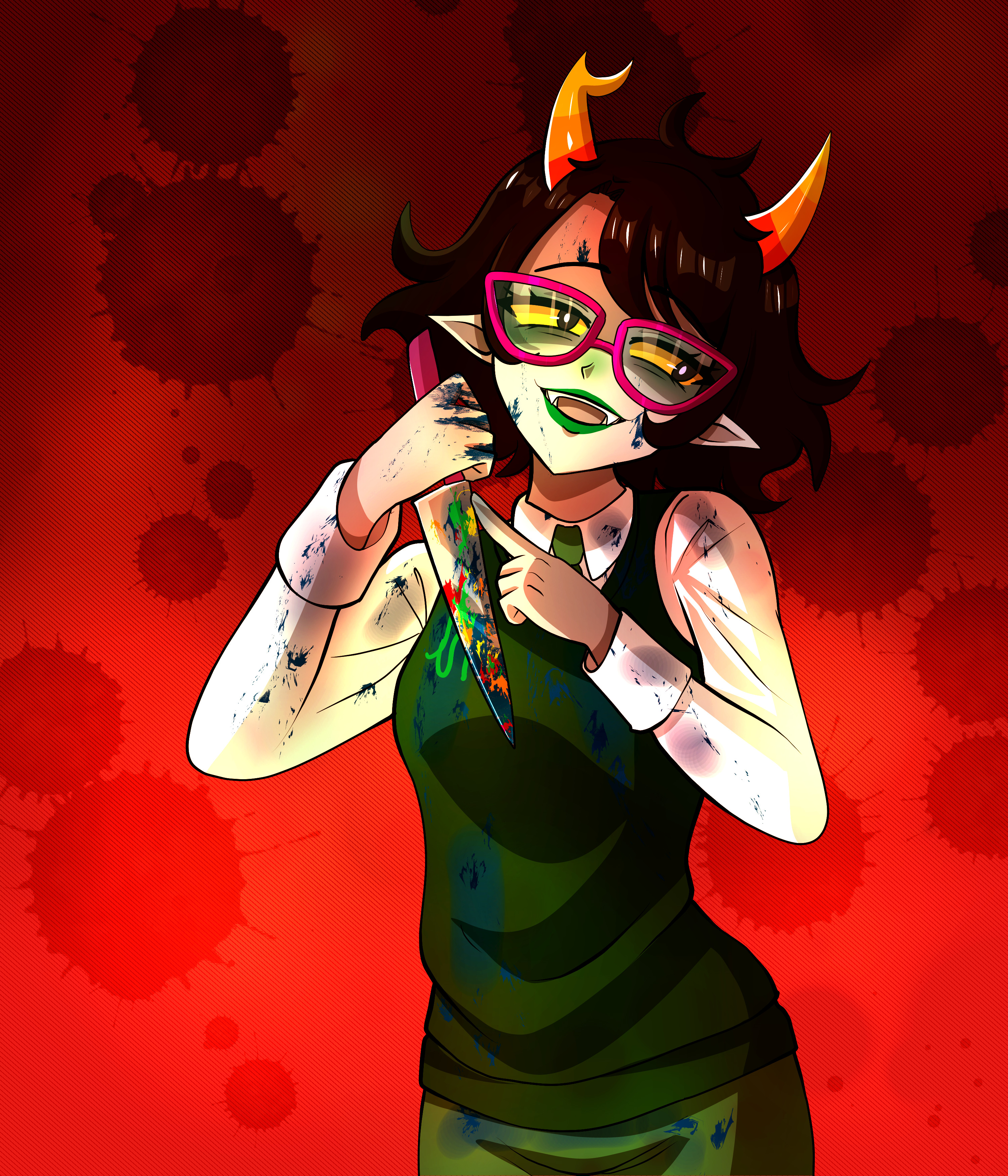 MSPA Booru - 2025 blood fullres grim-kitkat hiveswap knife lynera ...