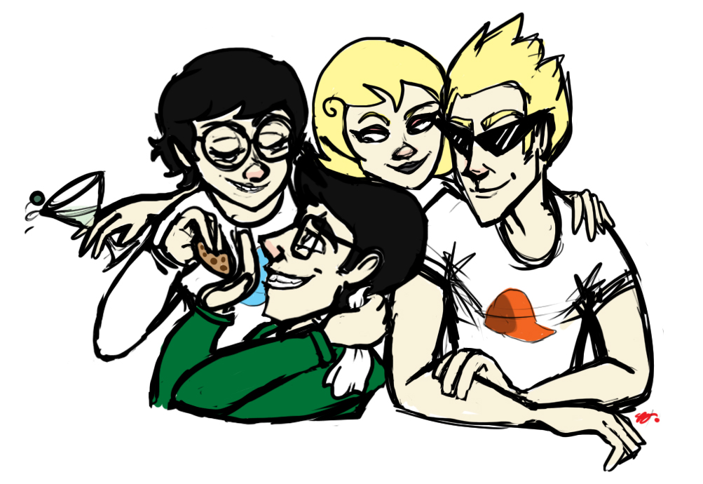 MSPA Booru - alcohol alpha kids arm around shoulder cocktail glass dirk ...