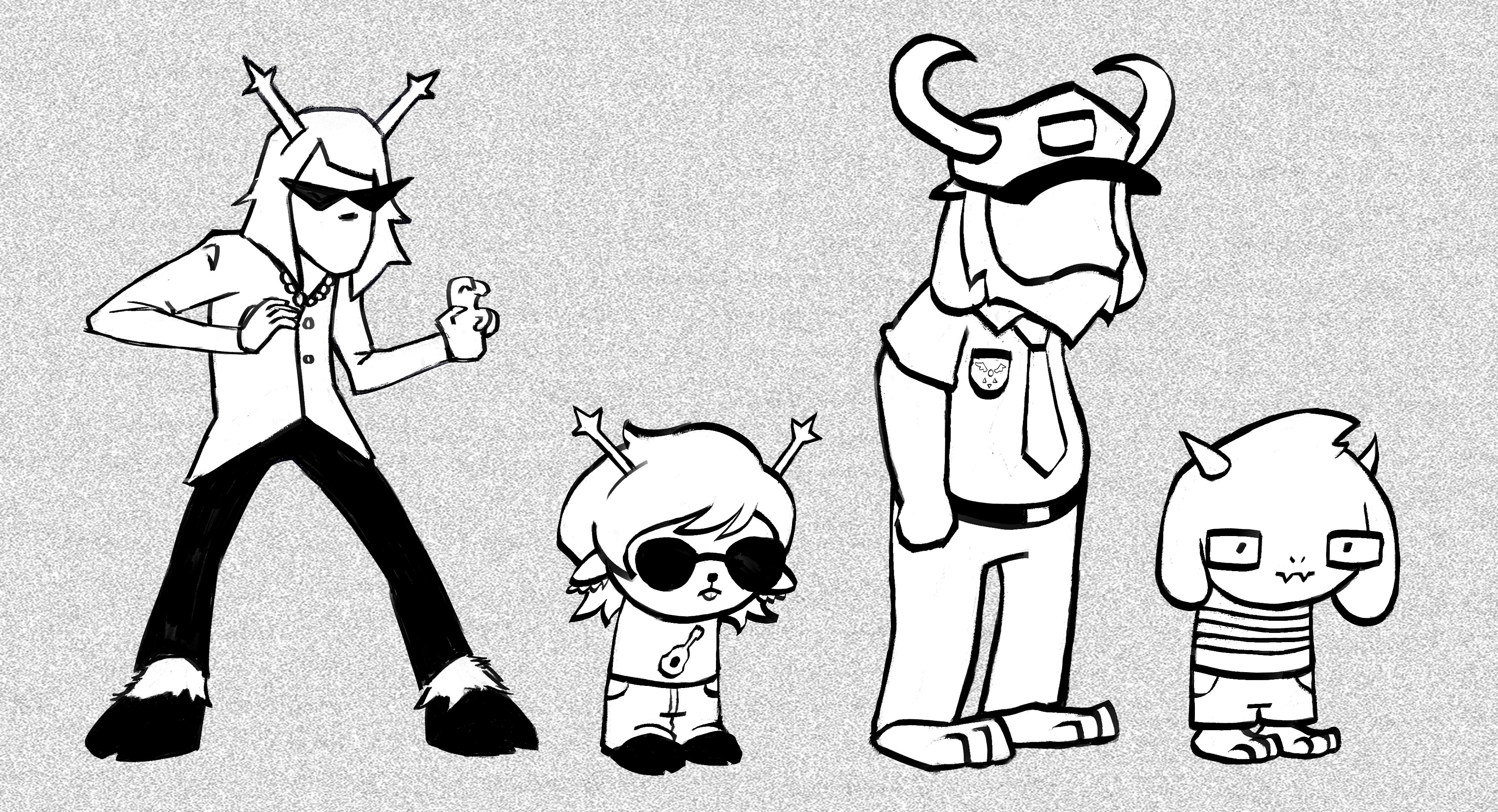 MSPA Booru - 2025 bro crossover dad dave strider deltarune fullres grayscale john egbert name is ...