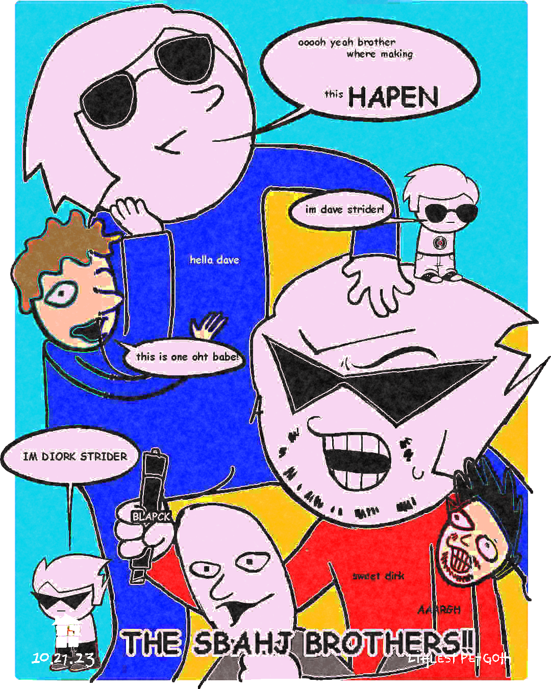 MSPA Booru - 2023 cosplay crossover dave strider dirk strider fullres halloweenstuck hella jeff ...