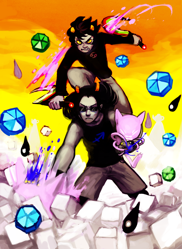 MSPA Booru - bromance equius zahhak grist imp karkat vantas land of ...
