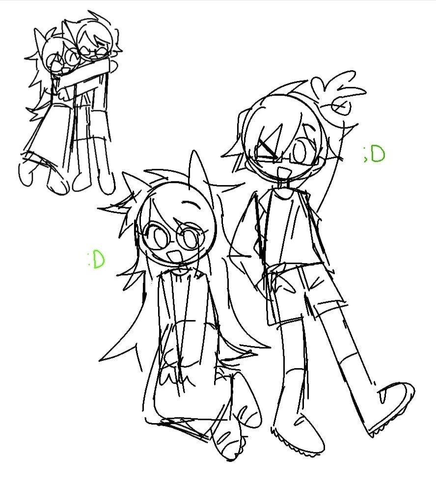 MSPA Booru - 2022 hug jade harley jake english kitlenya monochrome ...