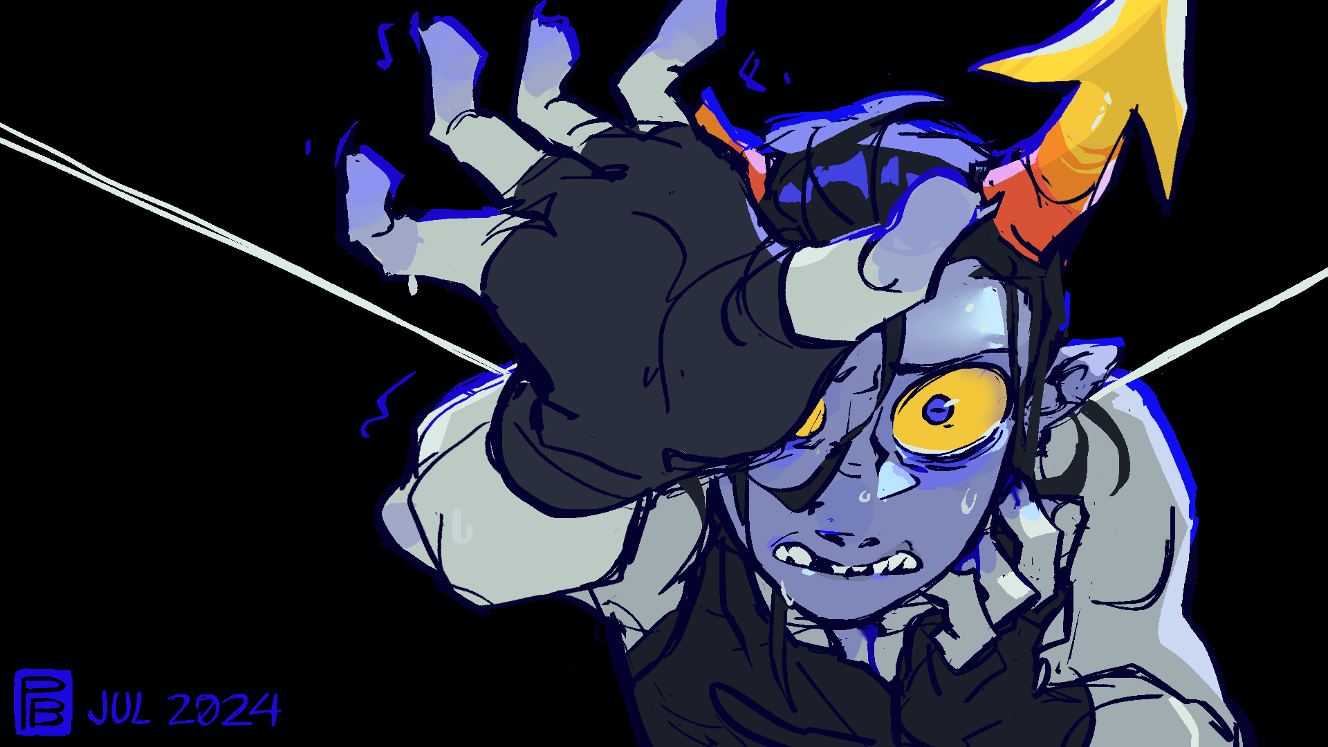 MSPA Booru - 2024 blood bow equius zahhak headshot no glasses ...