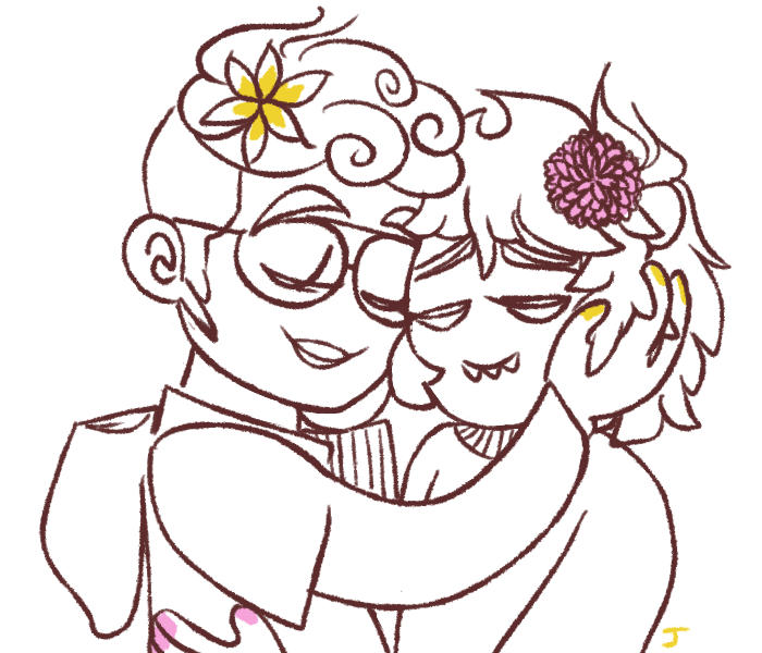 MSPA Booru - alternate hair dave strider highlight color hug karkat ...