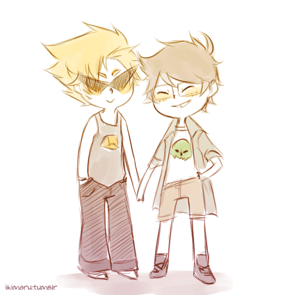 MSPA Booru - animated dirk strider holding hands ikimaru jake english ...