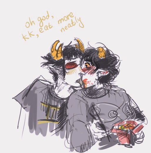 MSPA Booru - food karkat vantas ketchup and mustard kiss kuroikatana ...